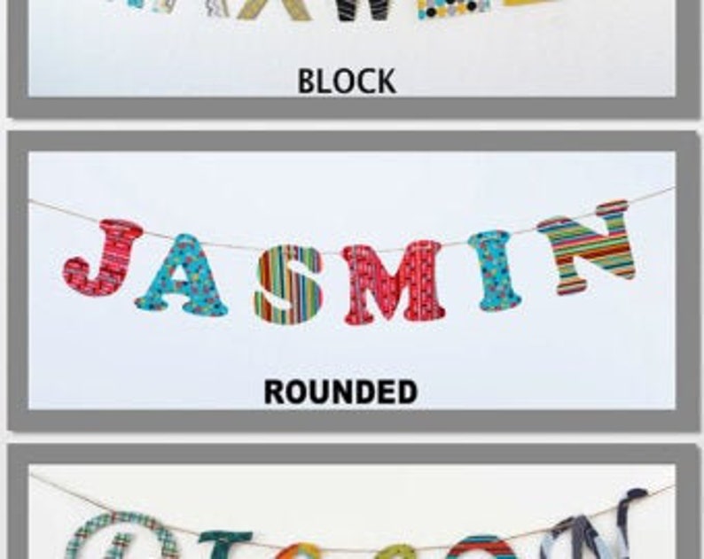 Custom Fabric Chipboard Banner Strung With Twine~custom Name Banner ...