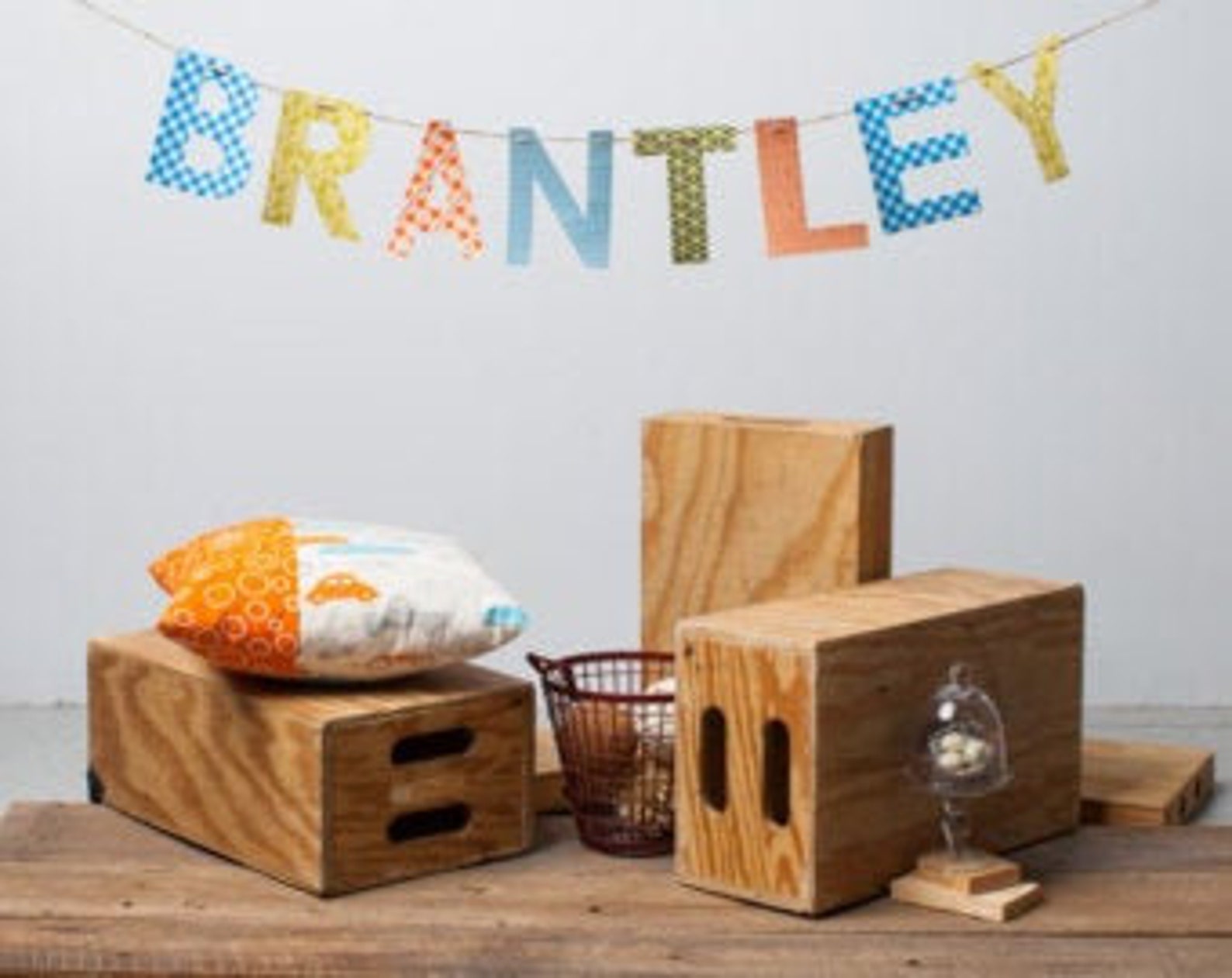 Custom Fabric Chipboard Banner Strung With Twine~custom Name Banner ...