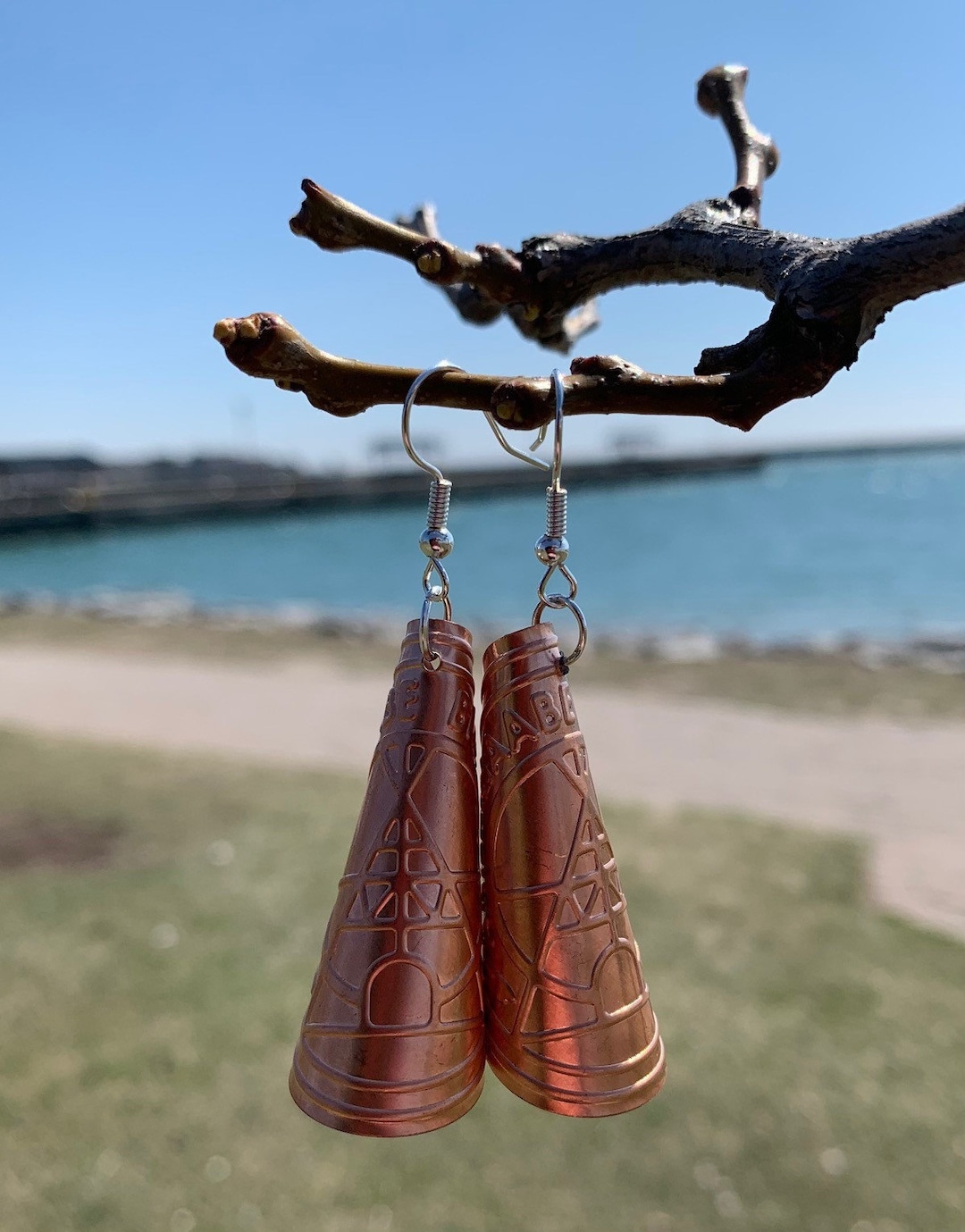 Copper Jingle Earrings small - Etsy