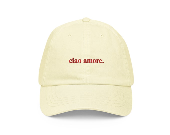 Ciao Amore Cap Embroidered Baseball Cap - Etsy