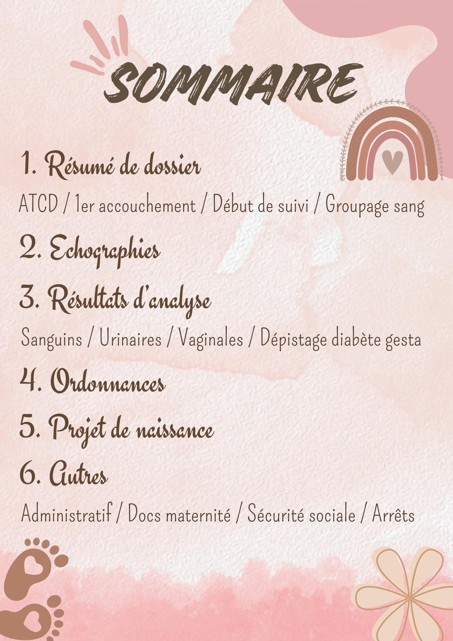 FICHES PDF pour classeur de grossesse - Etsy France