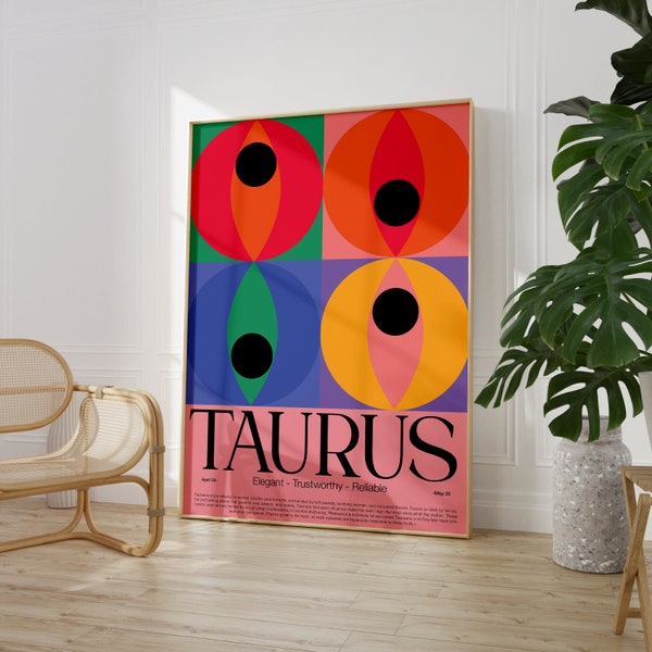 Taurus Poster Downloads - Etsy