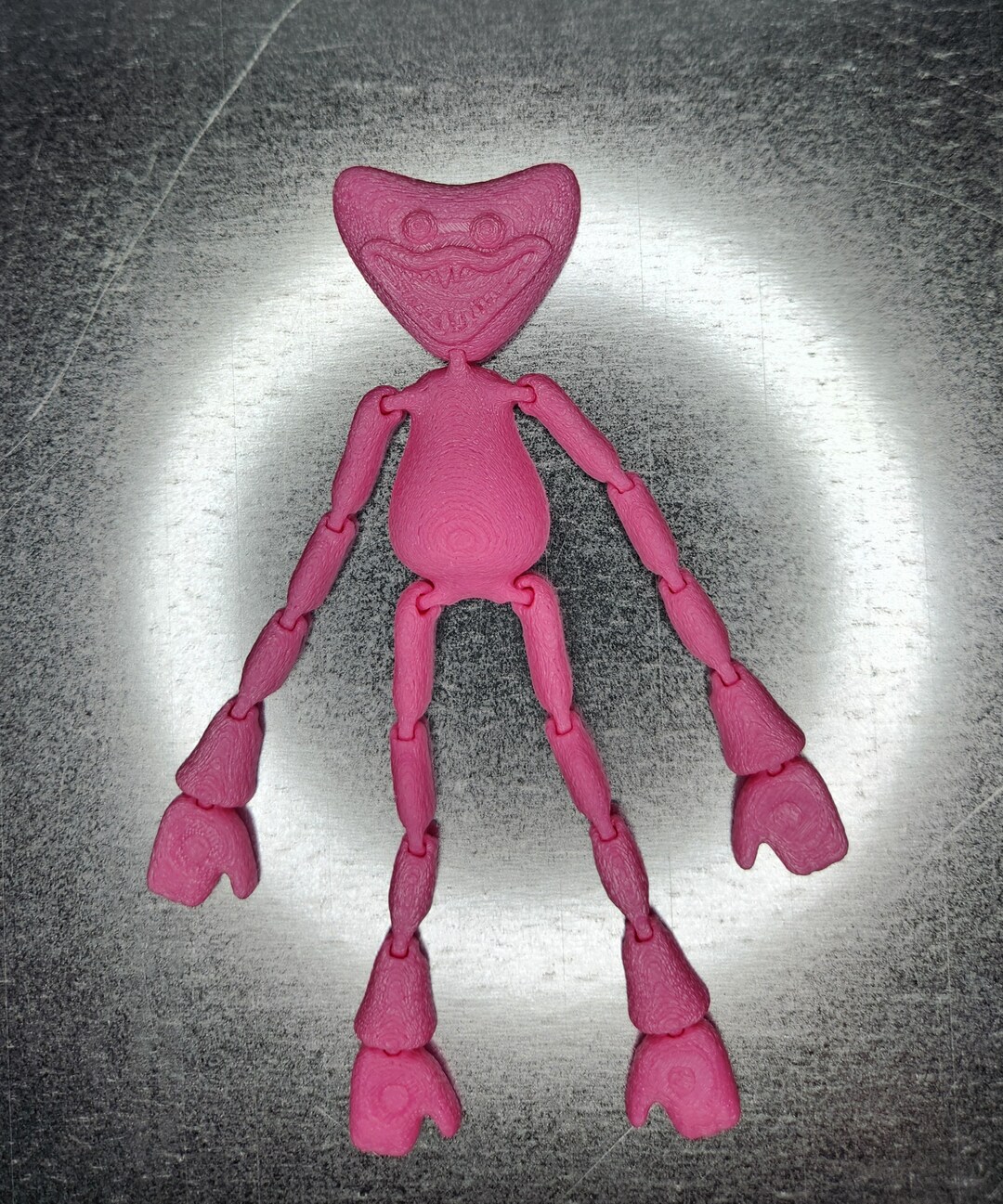 Pink Flex Fidget Toy: 3D Printed Huggy Wuggy Perfect Sensory Relaxation ...