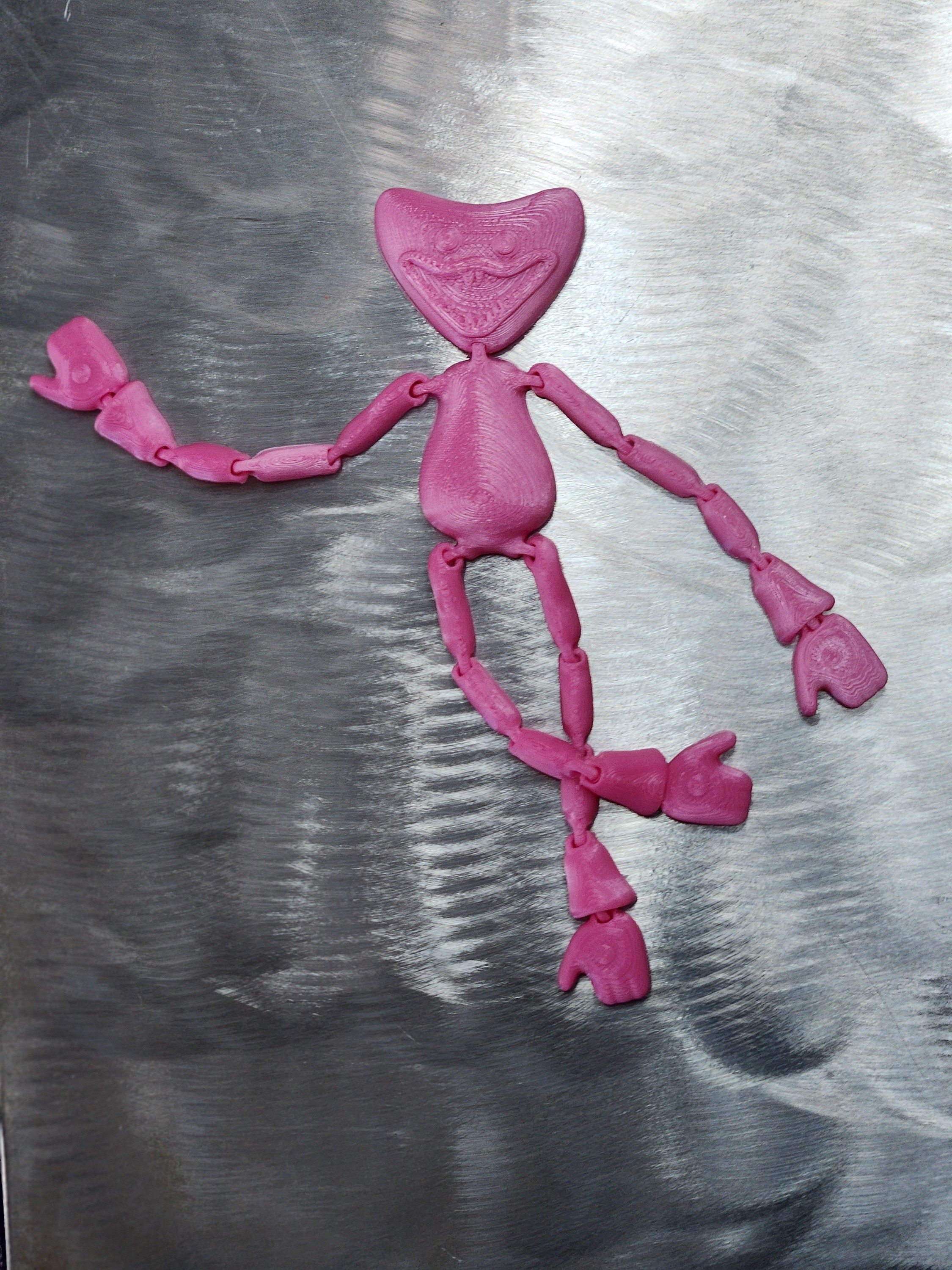 Pink Flex Fidget Toy: 3D Printed Huggy Wuggy Perfect Sensory Relaxation ...