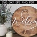 Welcome Sign With Interchangeable SVG, Tall Front Door Sign, Changeable ...