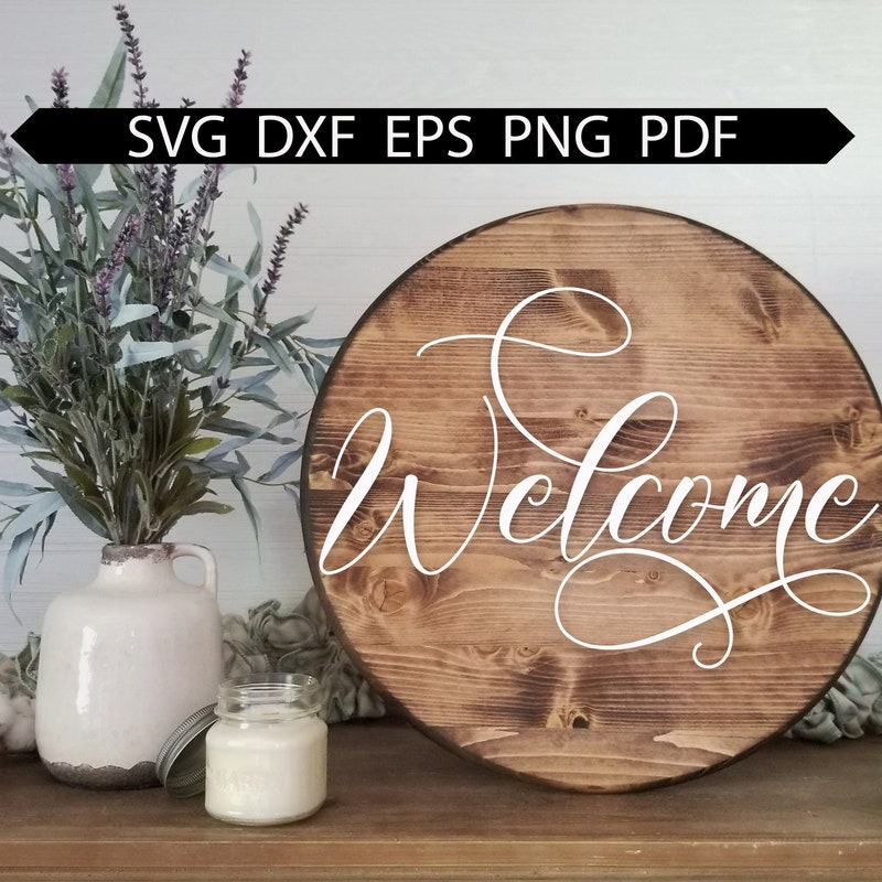 Round Welcome Sign - Etsy