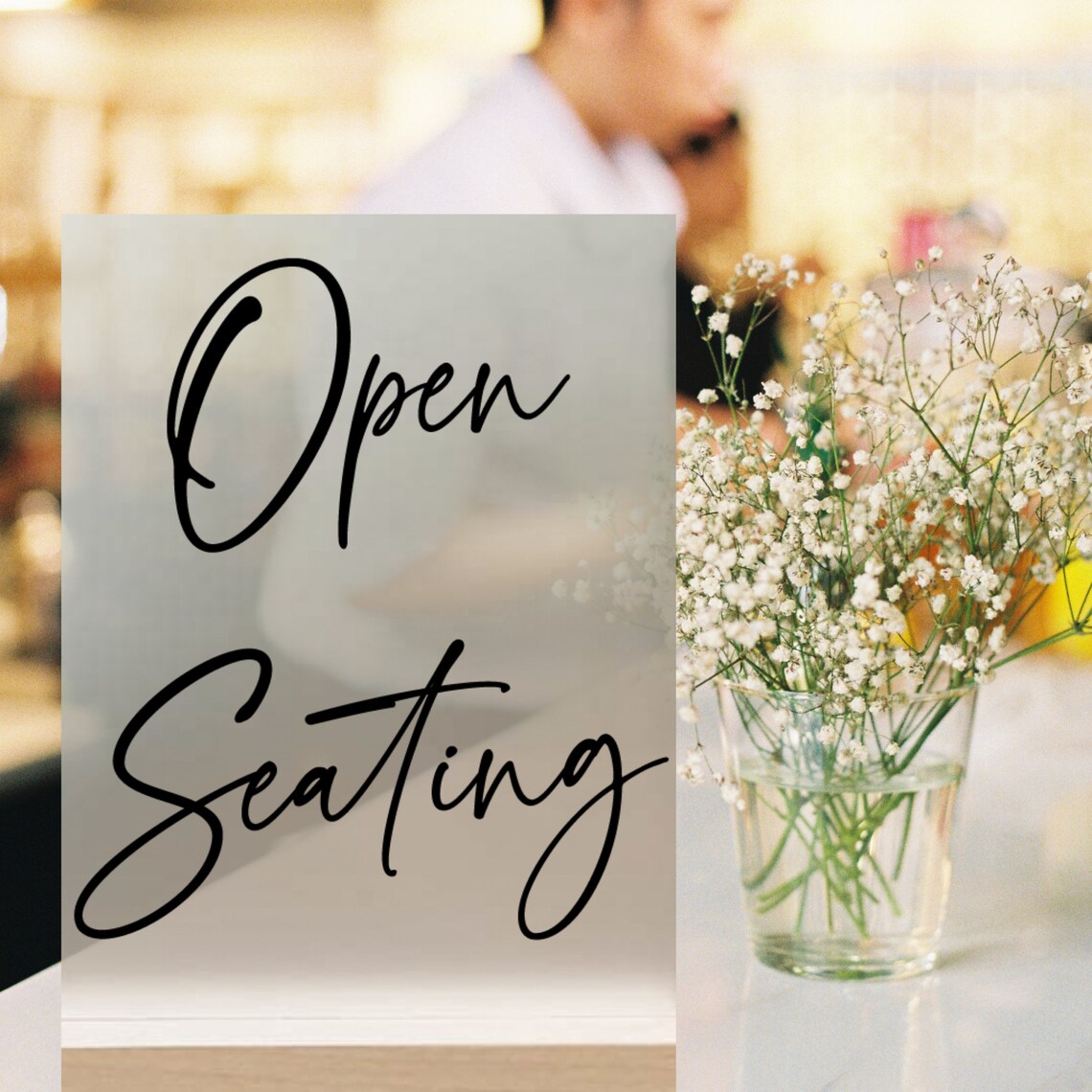 Open Seating Wedding Sign Open Seating Sign Sit Anywhere - Etsy