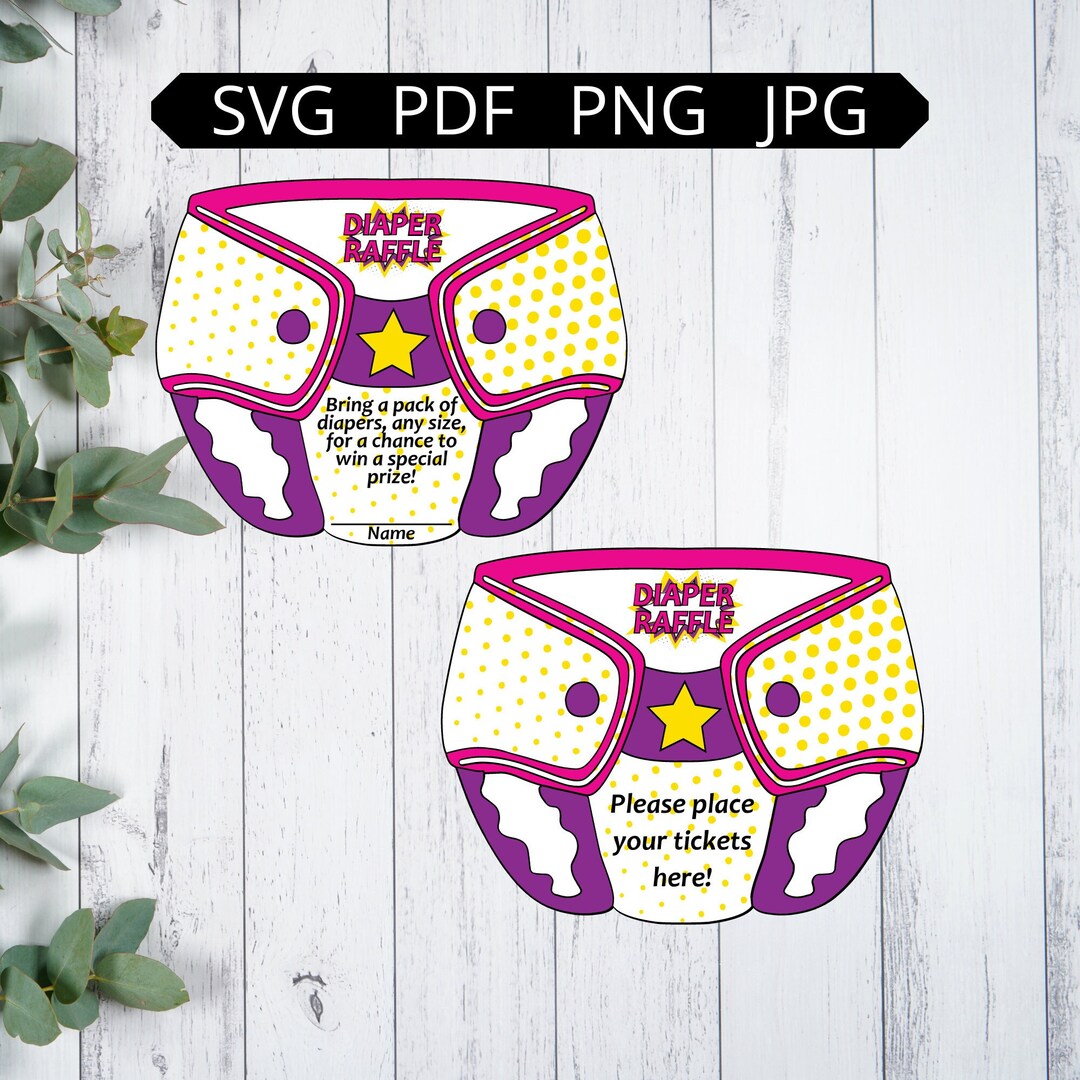 Superhero Girl Baby Shower Game Diaper Raffle Invite Insert - Etsy