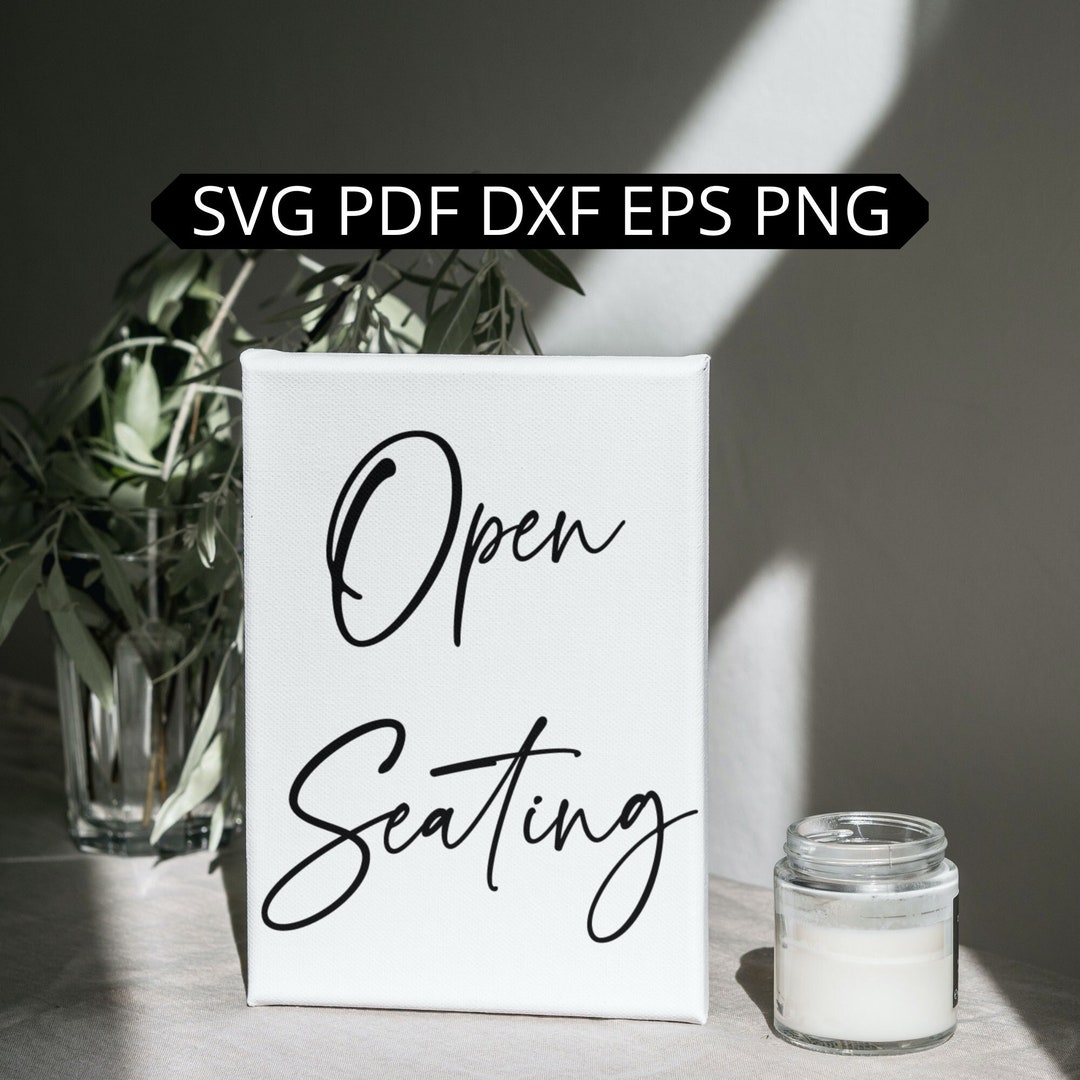 Open Seating Wedding Sign, Open Seating Sign, Sit Anywhere Sign ...