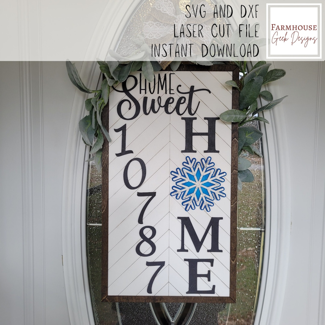 Interchangeable Laser Cut File, Welcome Sign With Interchangeable ...