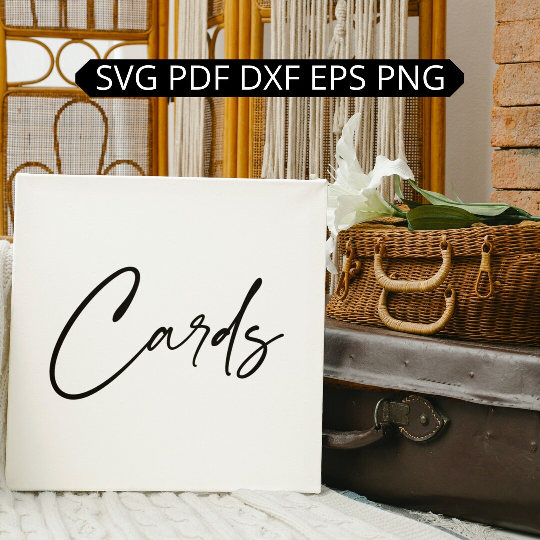 Card Box for Wedding SVG Cards Sign SVG Cards Sign for Box - Etsy