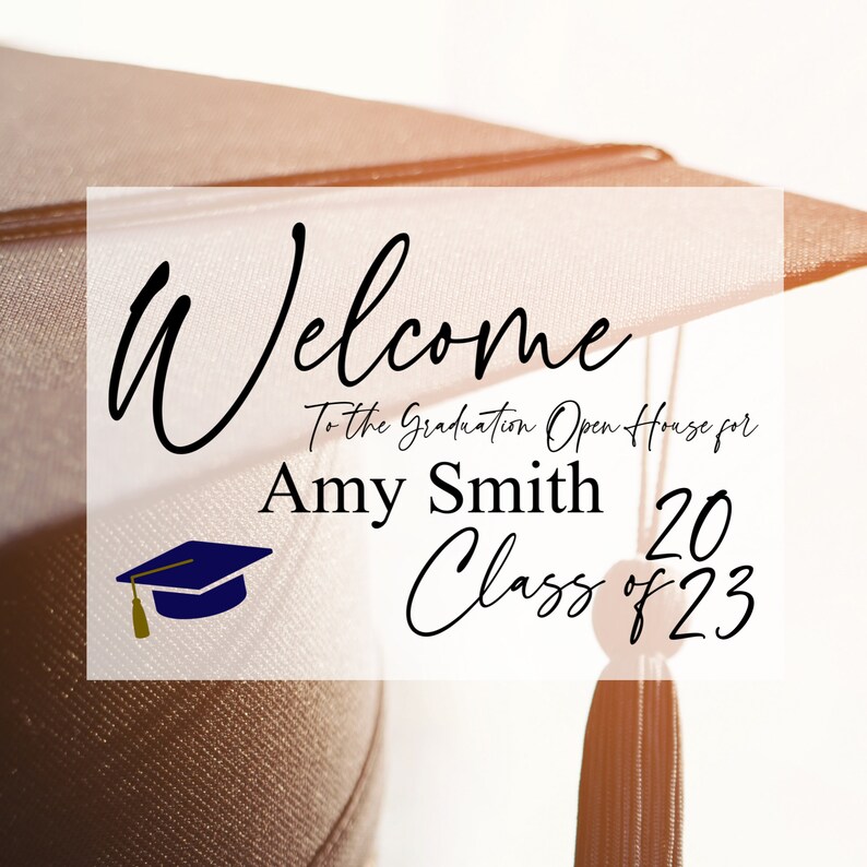 Graduation Welcome Sign Template Graduation Party Welcome - Etsy