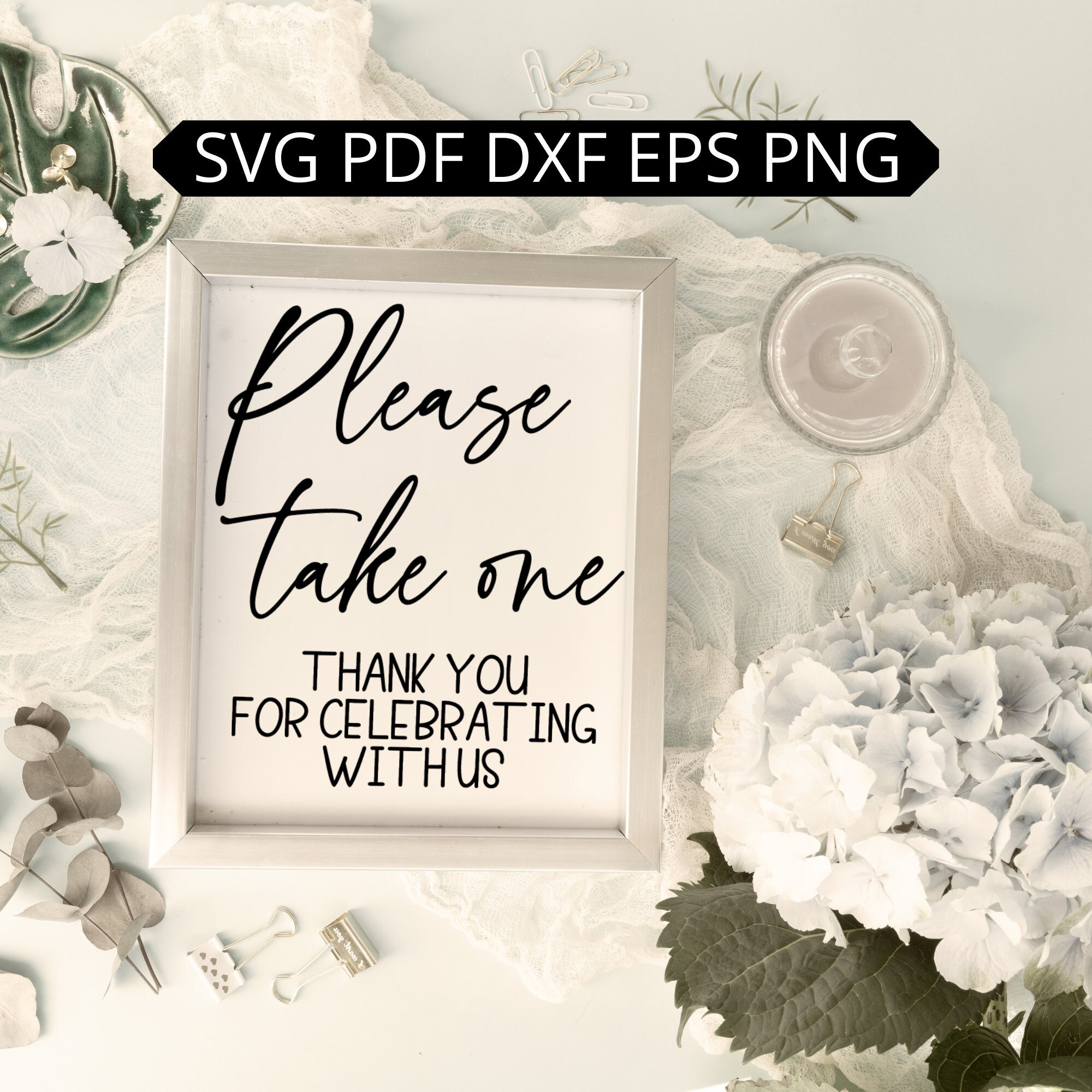 Wedding Favor Sign Please Take One SVG Party Favor Sign - Etsy