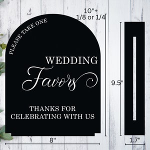 Wedding Favor Sign SVG, 8x10 Acrylic Arch Stand Laser Cut File SVG, DXF ...