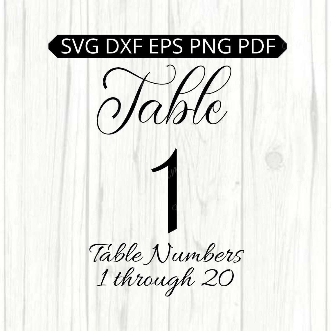 Wedding Reception Table Numbers Table Number SVG Table - Etsy