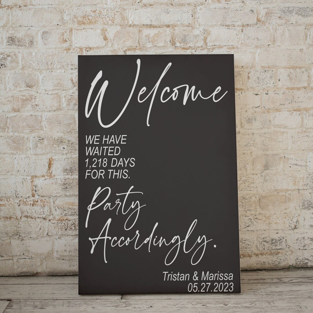 Wedding Reception Welcome Sign, Wedding Welcome Sign Template ...
