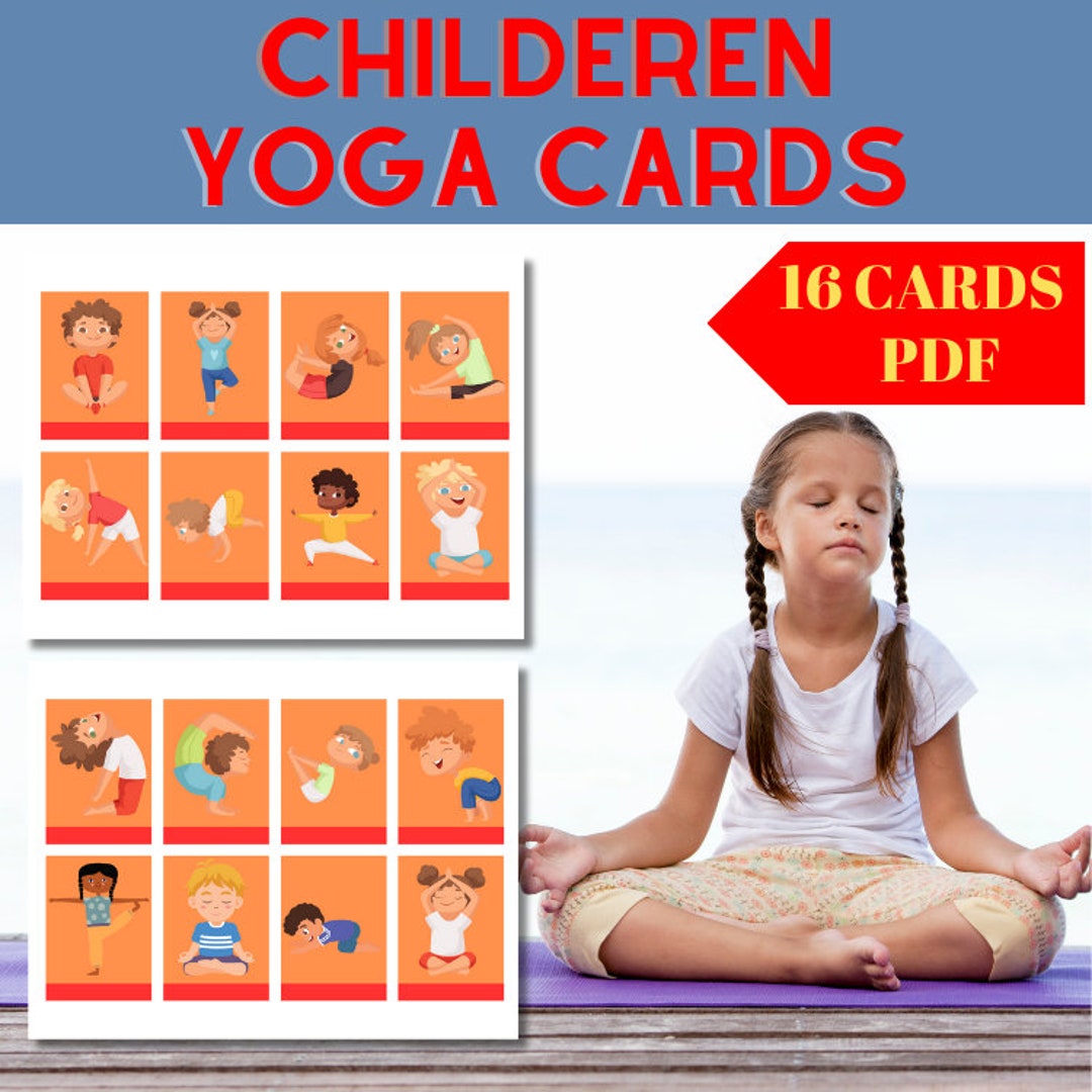 KIDS YOGA 16 Montessori Cards Flash Cards Nomenclature - Etsy