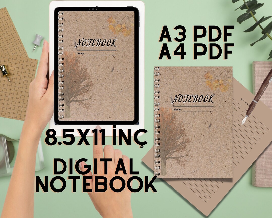 Digital Notebook Printable Notebook A3 Notebook A4 - Etsy