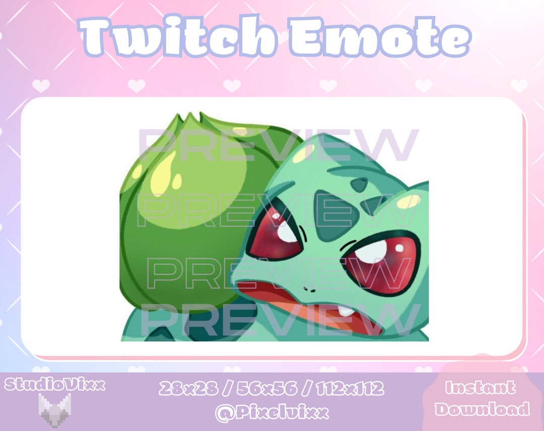 Pokémon Bulbasaur Emote Badge Bit Cheer - Etsy