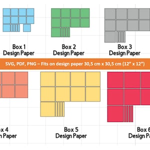 Explosion Box Square SVG, PDF and PNG, Display Box Template for All ...