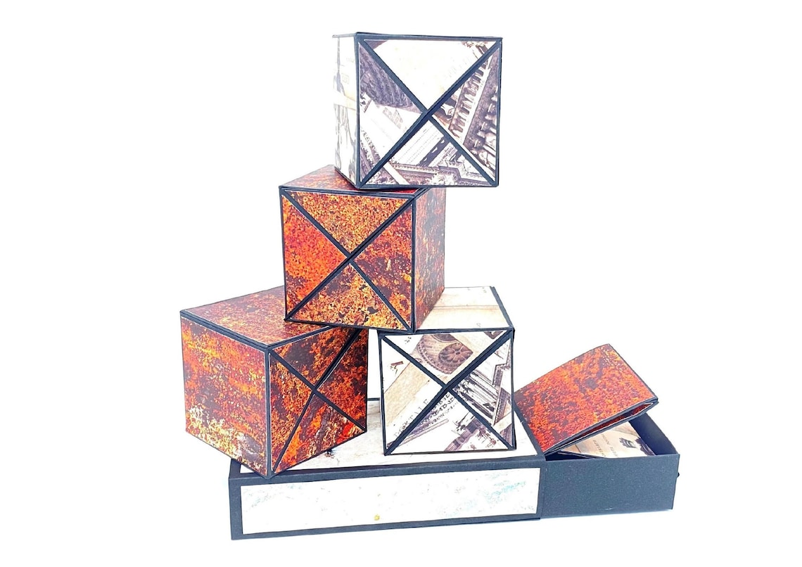 Rectangular Pop up Surprise Gift Box Template SVG PDF and - Etsy