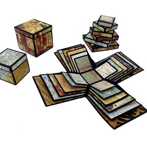 Explosion Box Square SVG, PDF and PNG, Display Box Template for All ...