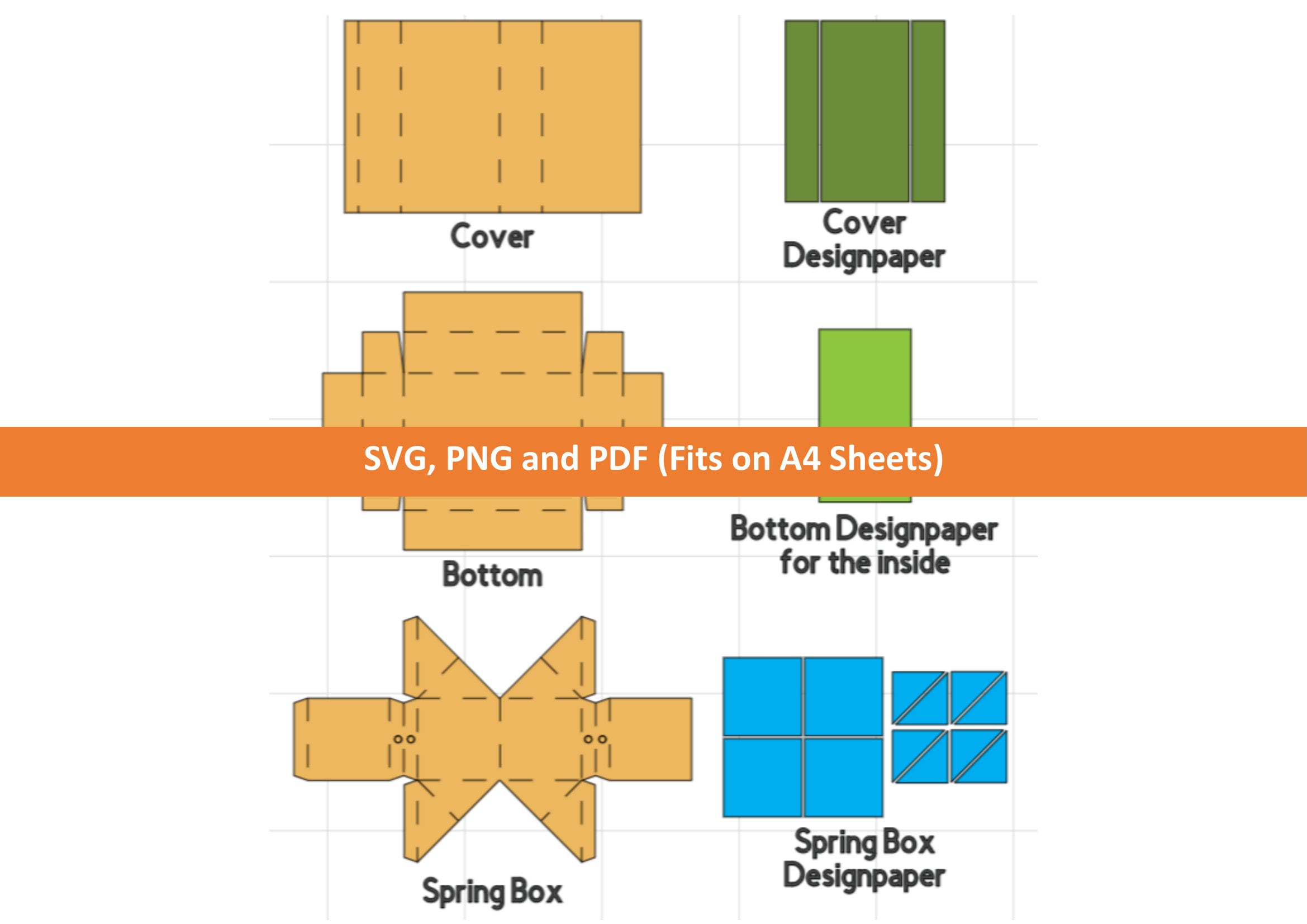 Rectangular Pop up Surprise Gift Box Template SVG PDF and - Etsy Canada