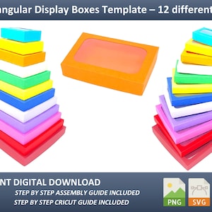 Rectangular Display Boxes Template 12 Different Sizes in One - Etsy