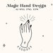 Magic Hand Design Clipart SVG Celestial Hand Vector Magic | Etsy