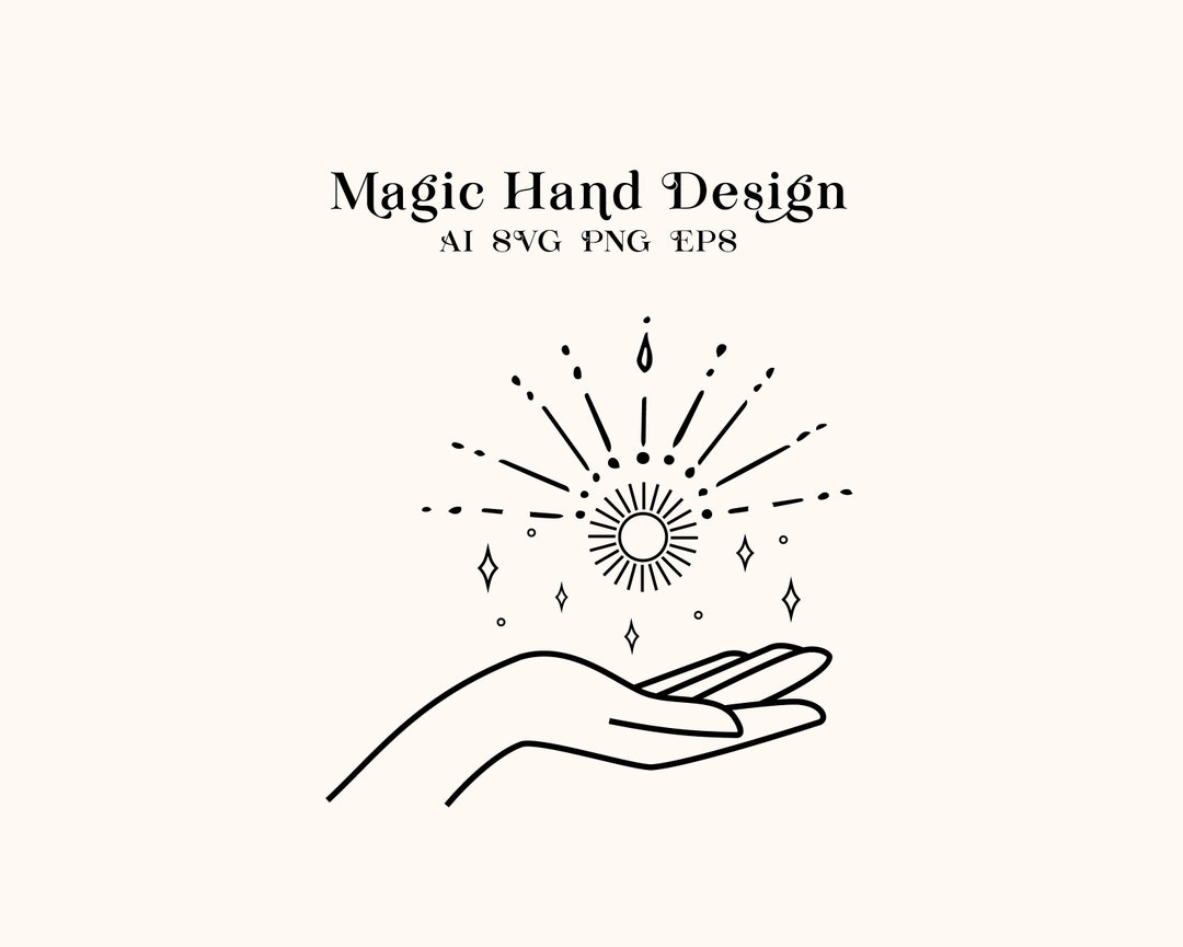 Magic Hand Design Clipart, SVG Celestial Hand, Vector Magic Hand Png ...