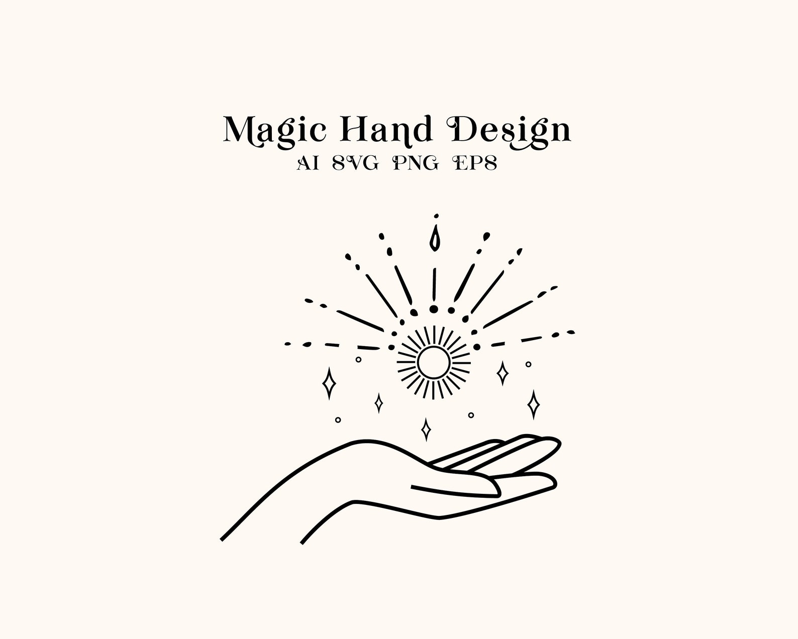 Magic Hand Design Clipart, SVG Celestial Hand, Vector Magic Hand Png ...