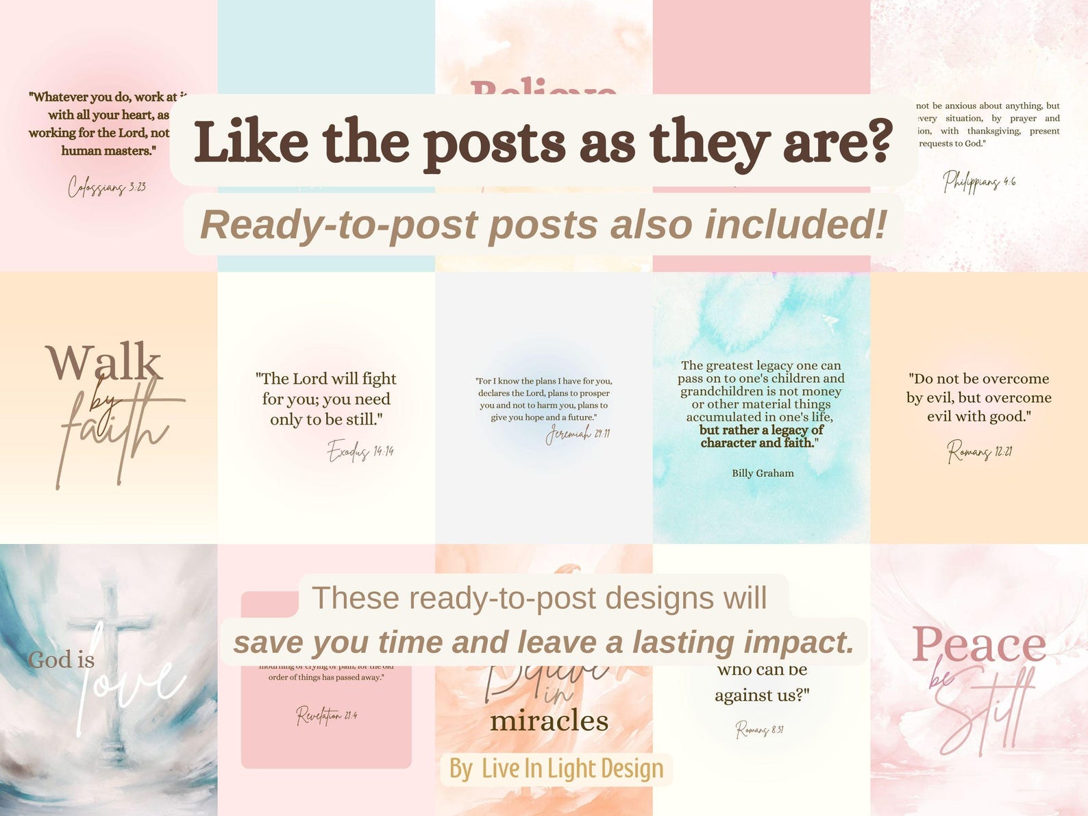 Bible Verses and Quotes Instagram Post Templates Canva - Etsy