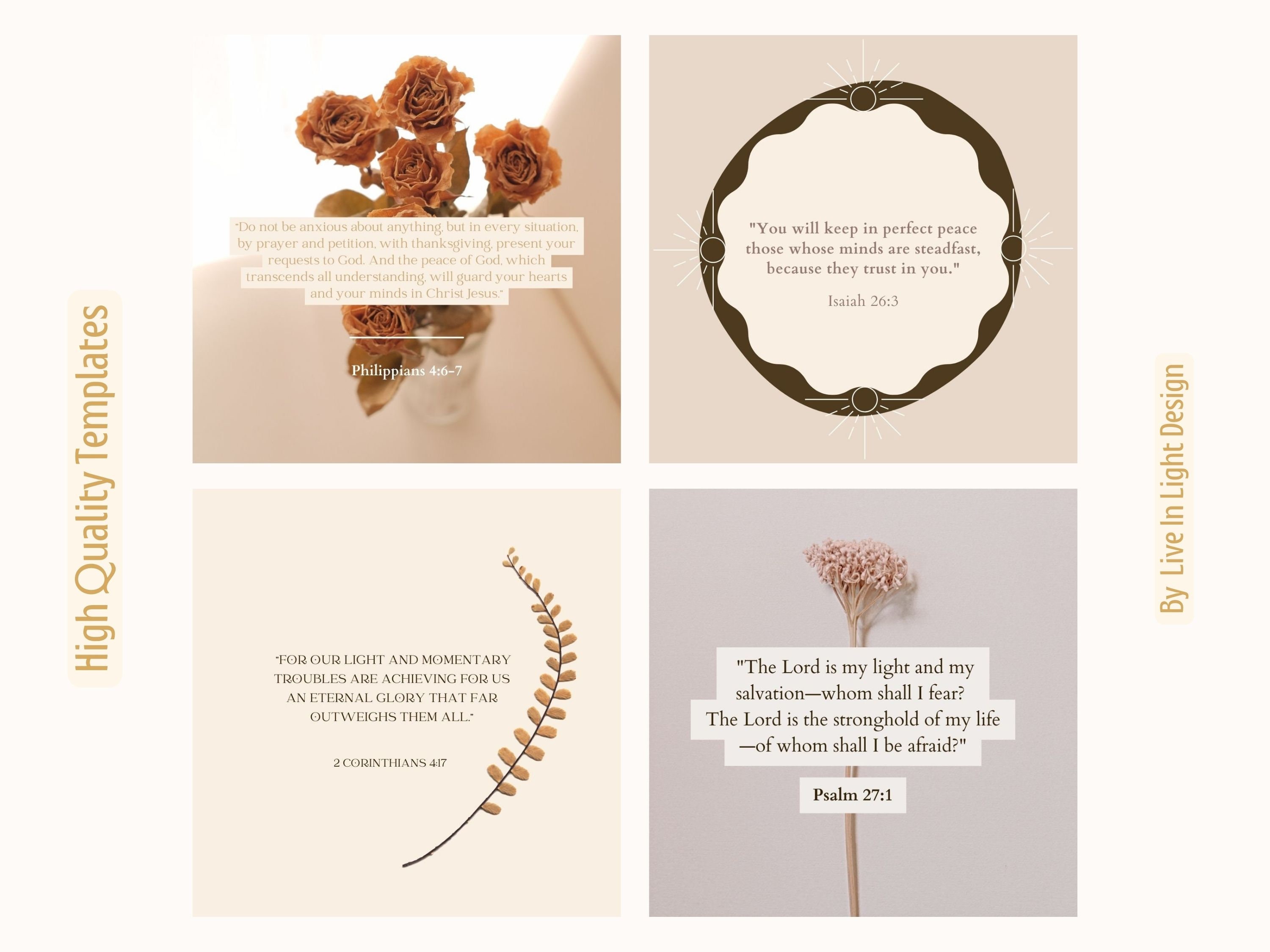 Bible Verses Instagram Post Templates Canva - Etsy