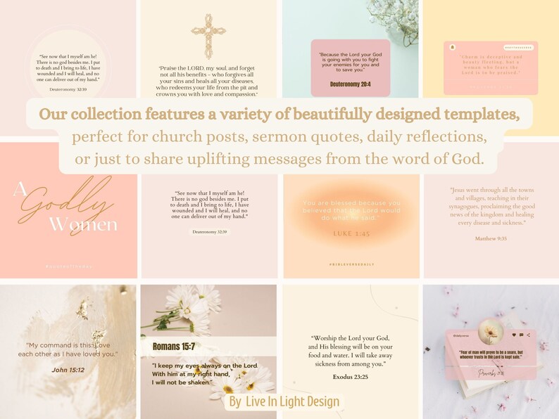 385 Bible Verses Bundle Instagram Post Templates Canva - Etsy