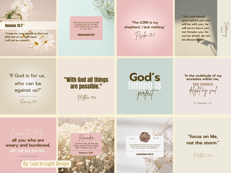 Bible Verses Instagram Post Templates Canva - Etsy