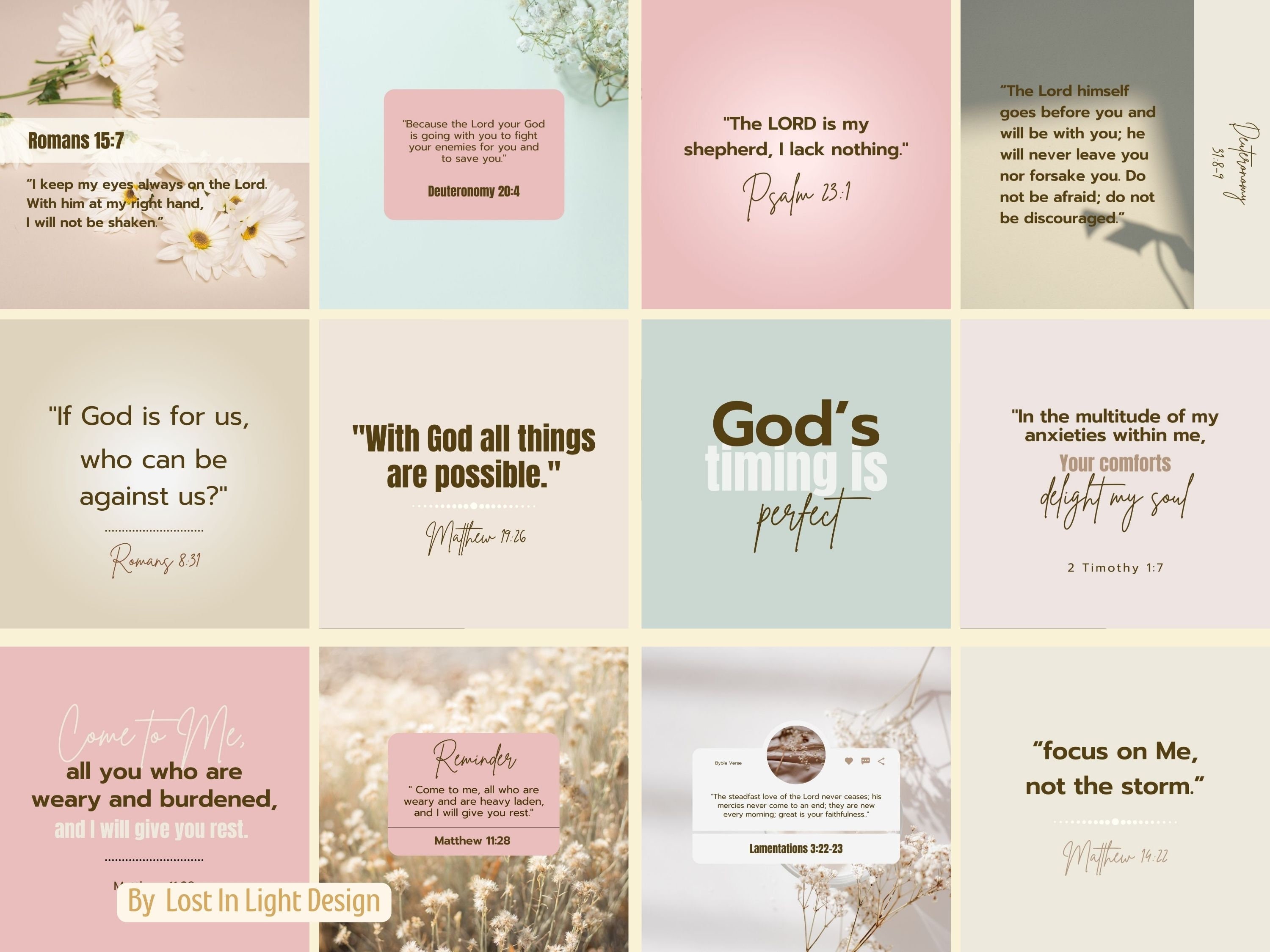 Bible Verses Instagram Post Templates Canva - Etsy