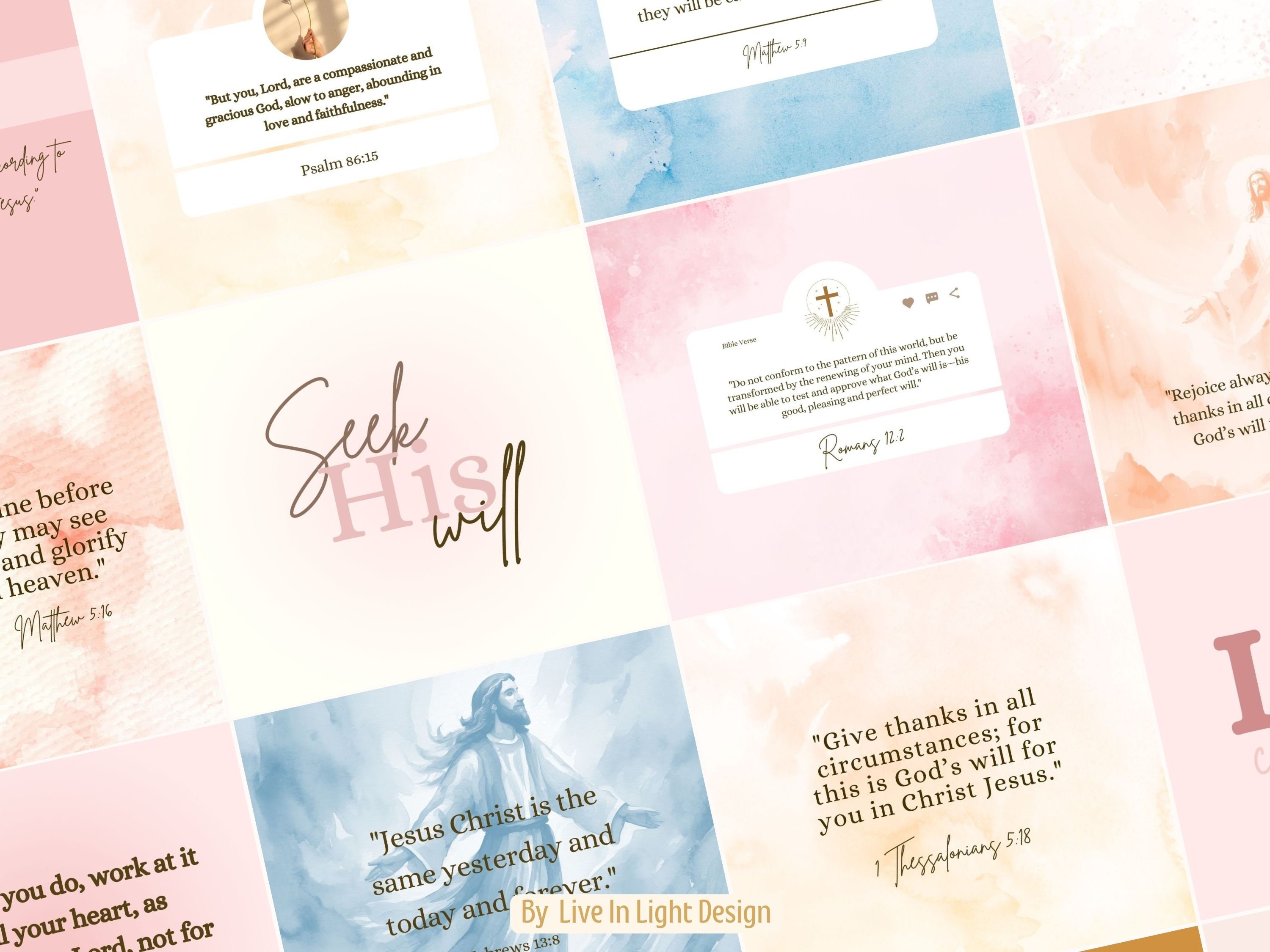 Bible Verses and Quotes Instagram Post Templates Canva - Etsy