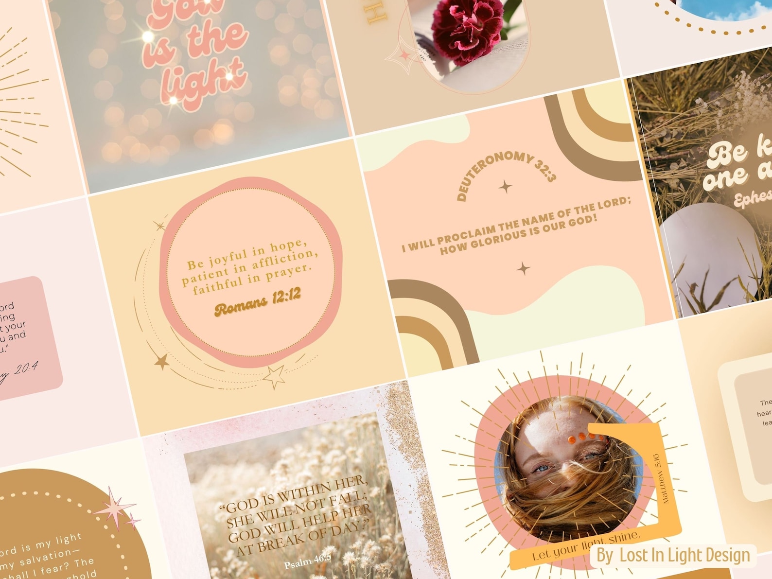 Bible Quotes Instagram Post Templates Canva - Etsy