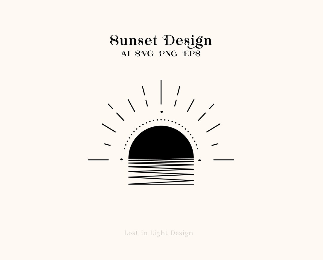 Sunset Design Clipart, SVG Celestial Sun Crystal, Vector Sun Png, Eps ...