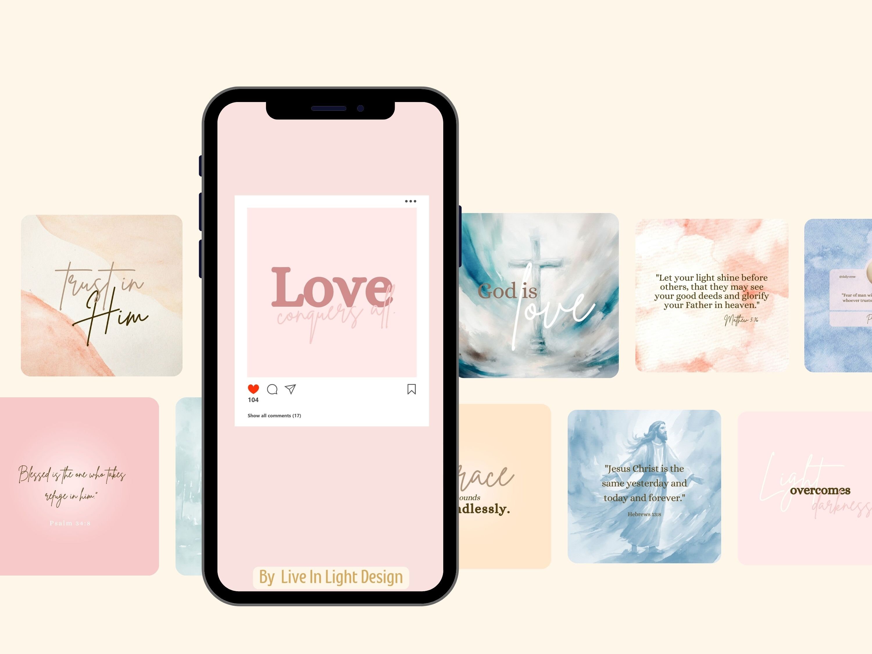 Bible Verses and Quotes Instagram Post Templates Canva - Etsy