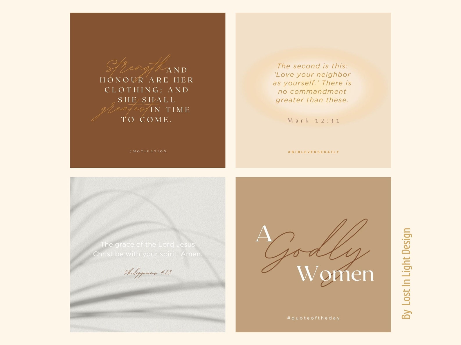 Bible Verses Instagram Post Templates Canva - Etsy