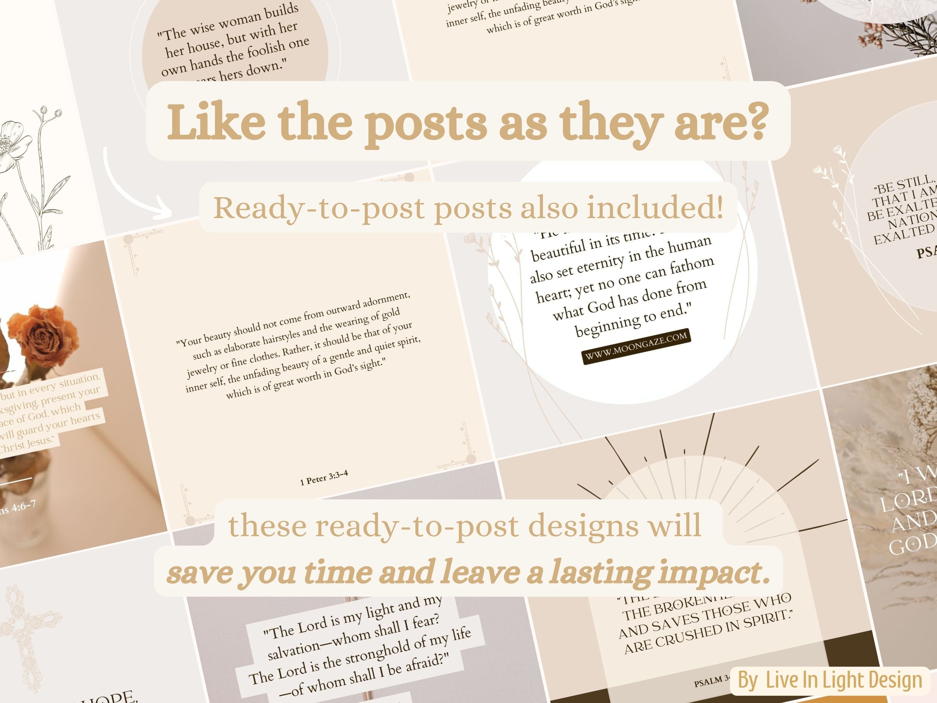 Bible Verses Instagram Post Templates Canva - Etsy