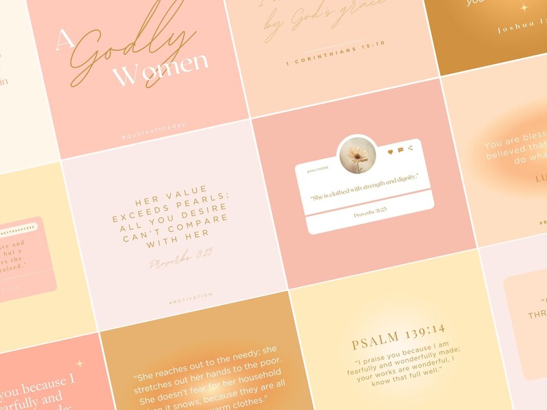 Bible Verses for Women Instagram Post Templates Canva - Etsy