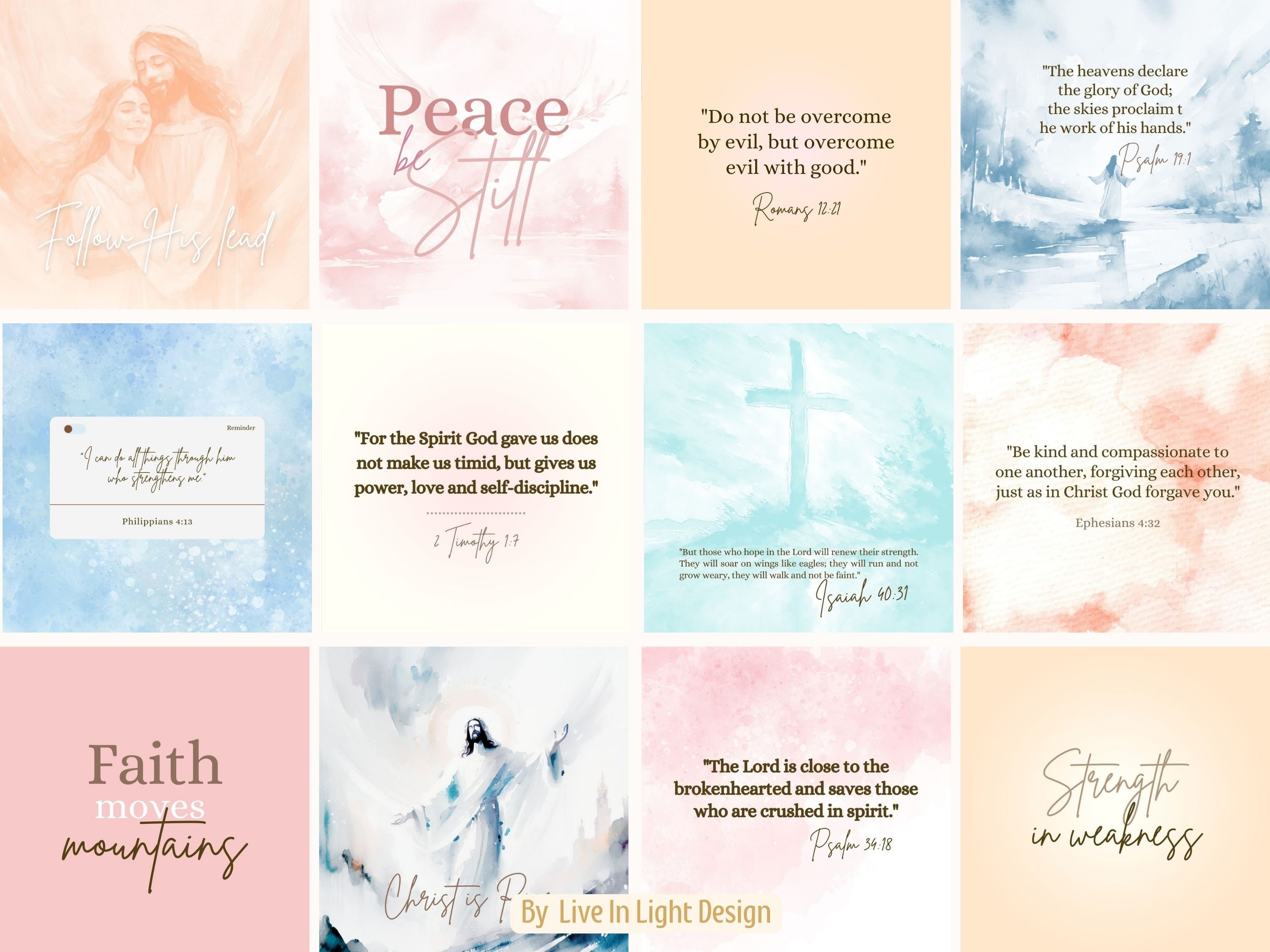 Bible Verses and Quotes Instagram Post Templates Canva - Etsy