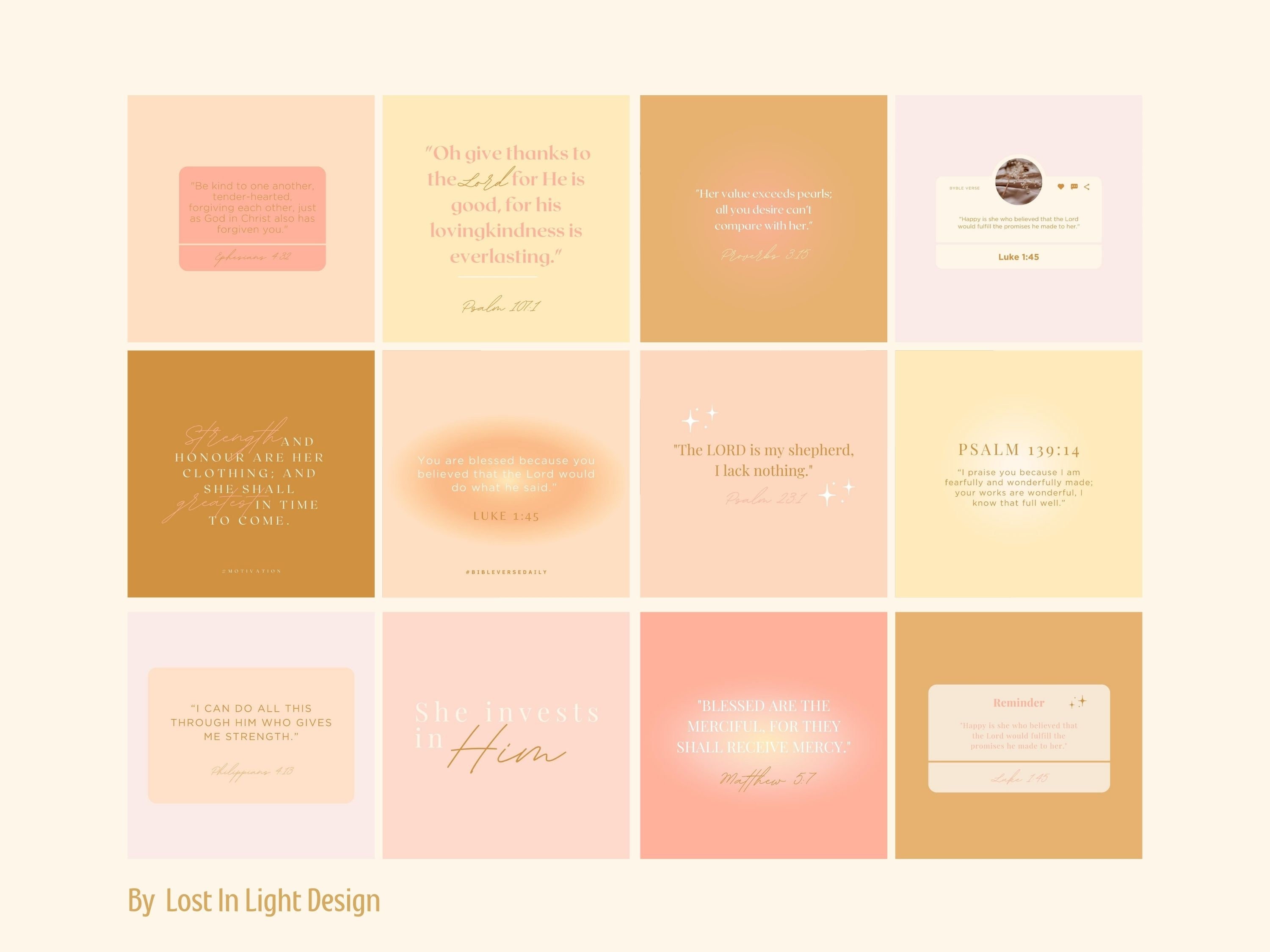 Bible Verses for Women Instagram Post Templates Canva - Etsy