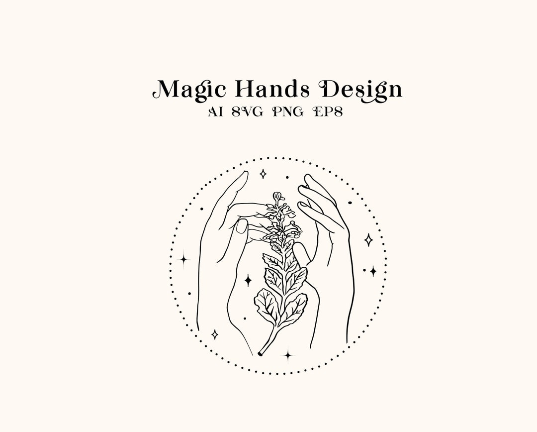 Magic Hand Design Clipart, SVG Celestial Hand, Vector Magic Hand Png ...
