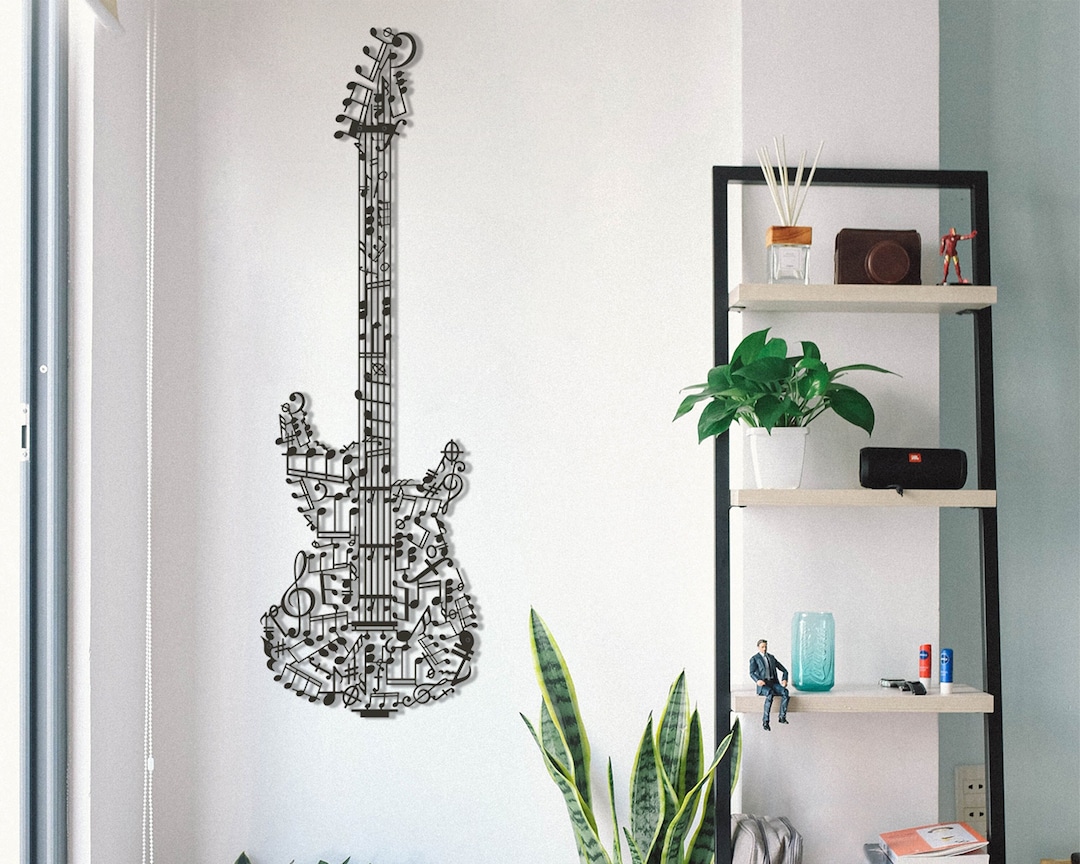 Metal Guitar Wall Art Guitar Wall Decor Metal Wall Art - Etsy