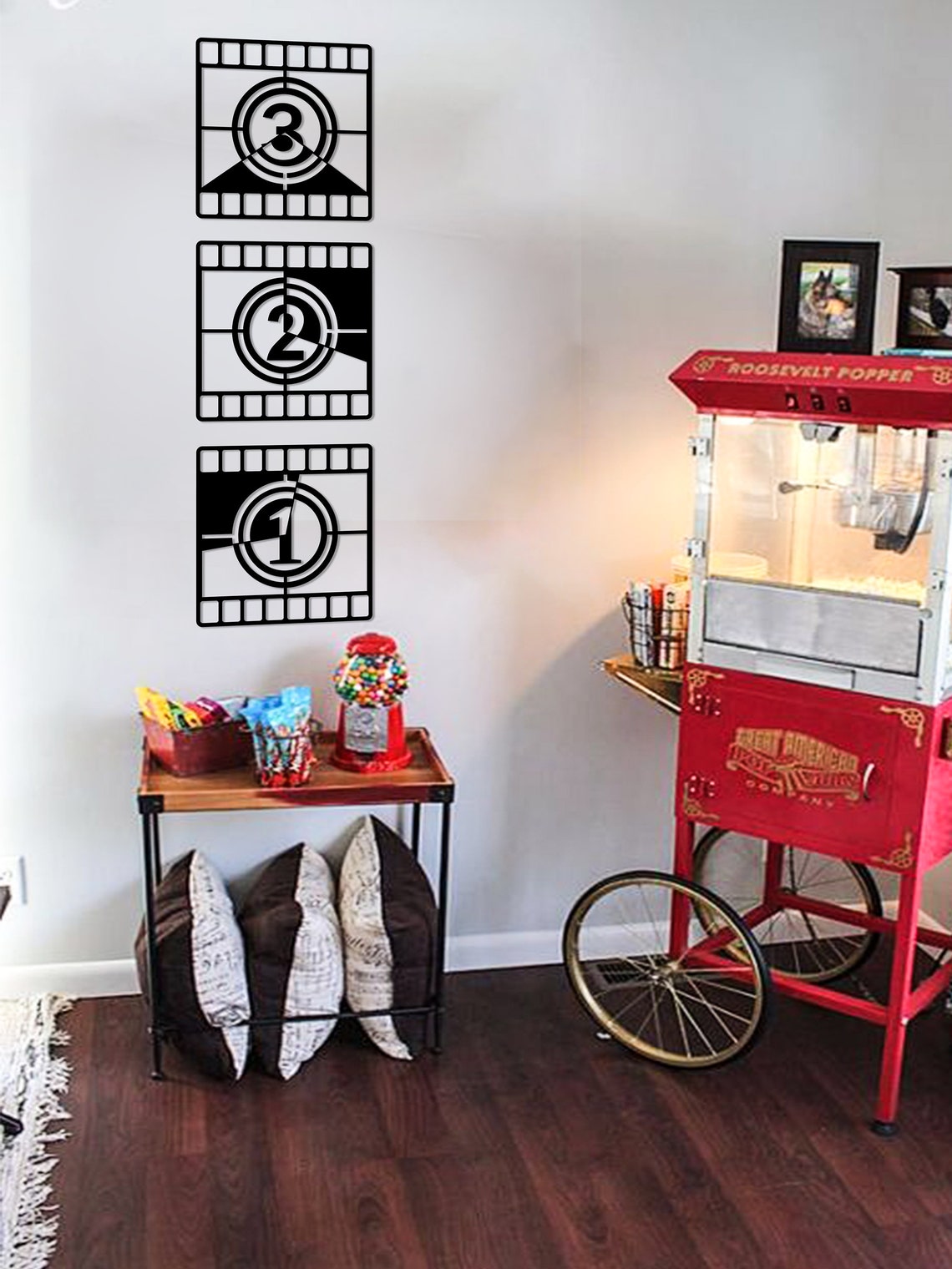 Home Theater Wall Decor Movie Room Decor Black Metal Wall - Etsy