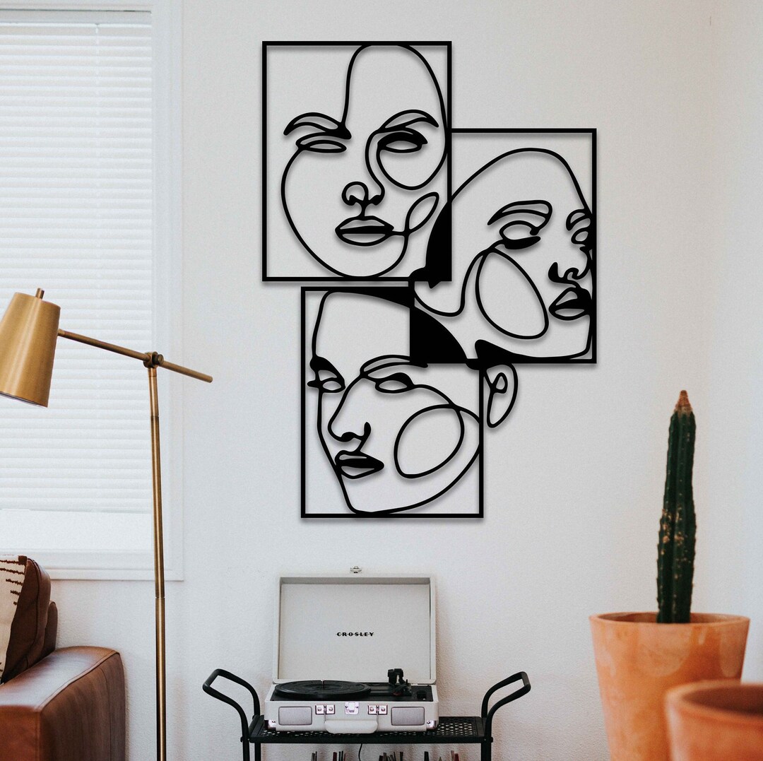 Metal Line Art, Metal Wall Art, Metal Wall Decor - Etsy