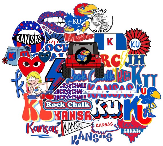 Kansas sticker pack KU | Etsy